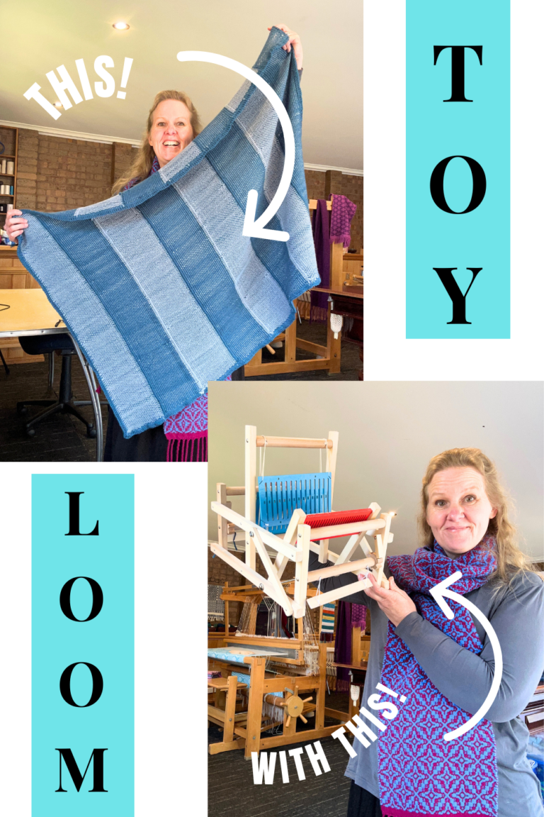 I wove a blanket on a toy loom! - Kelly Casanova Weaving Lessons
